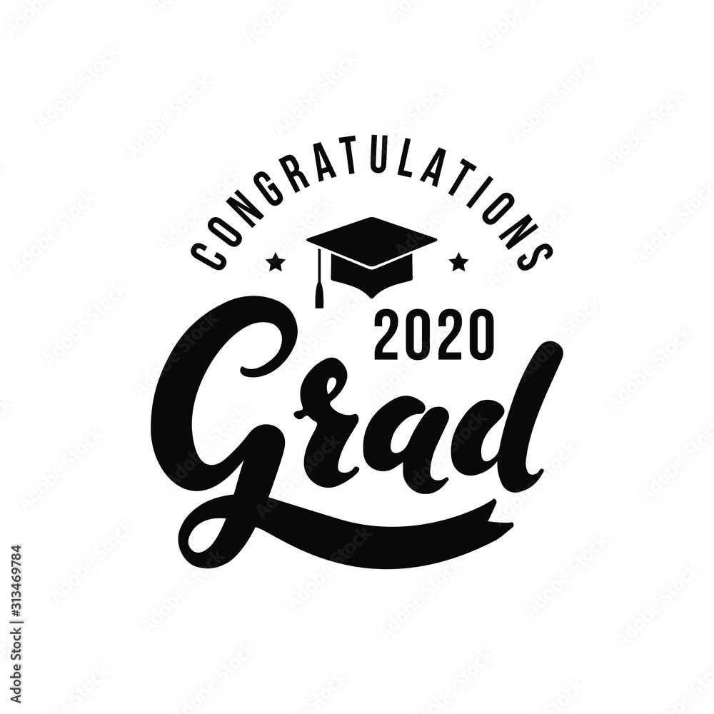 Congrats Graduate Black And White