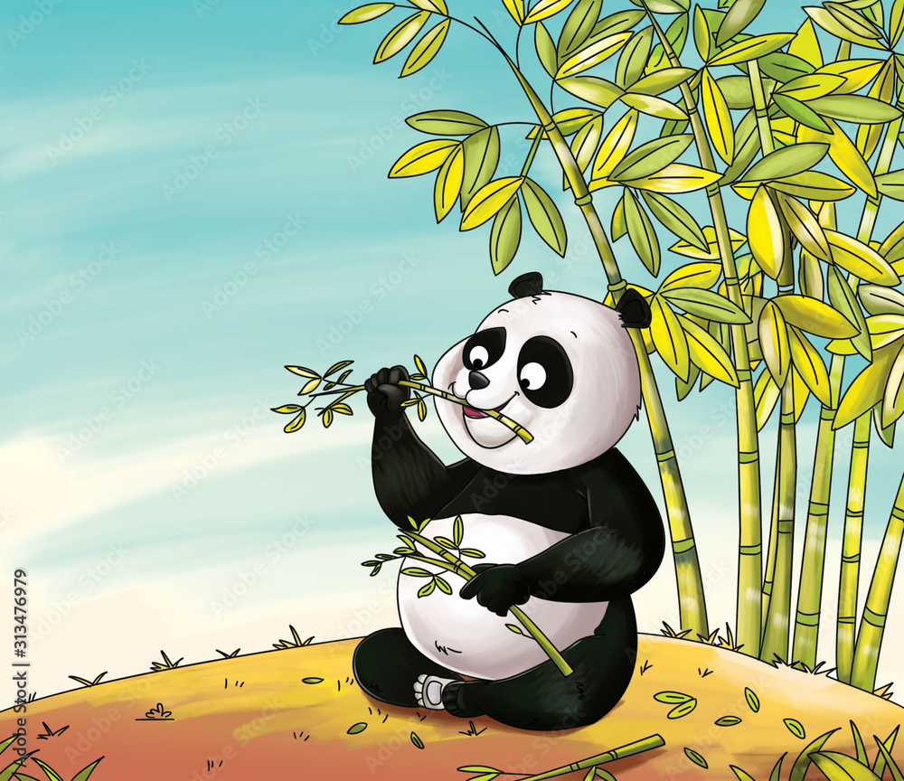Panda Sitting Drawing
