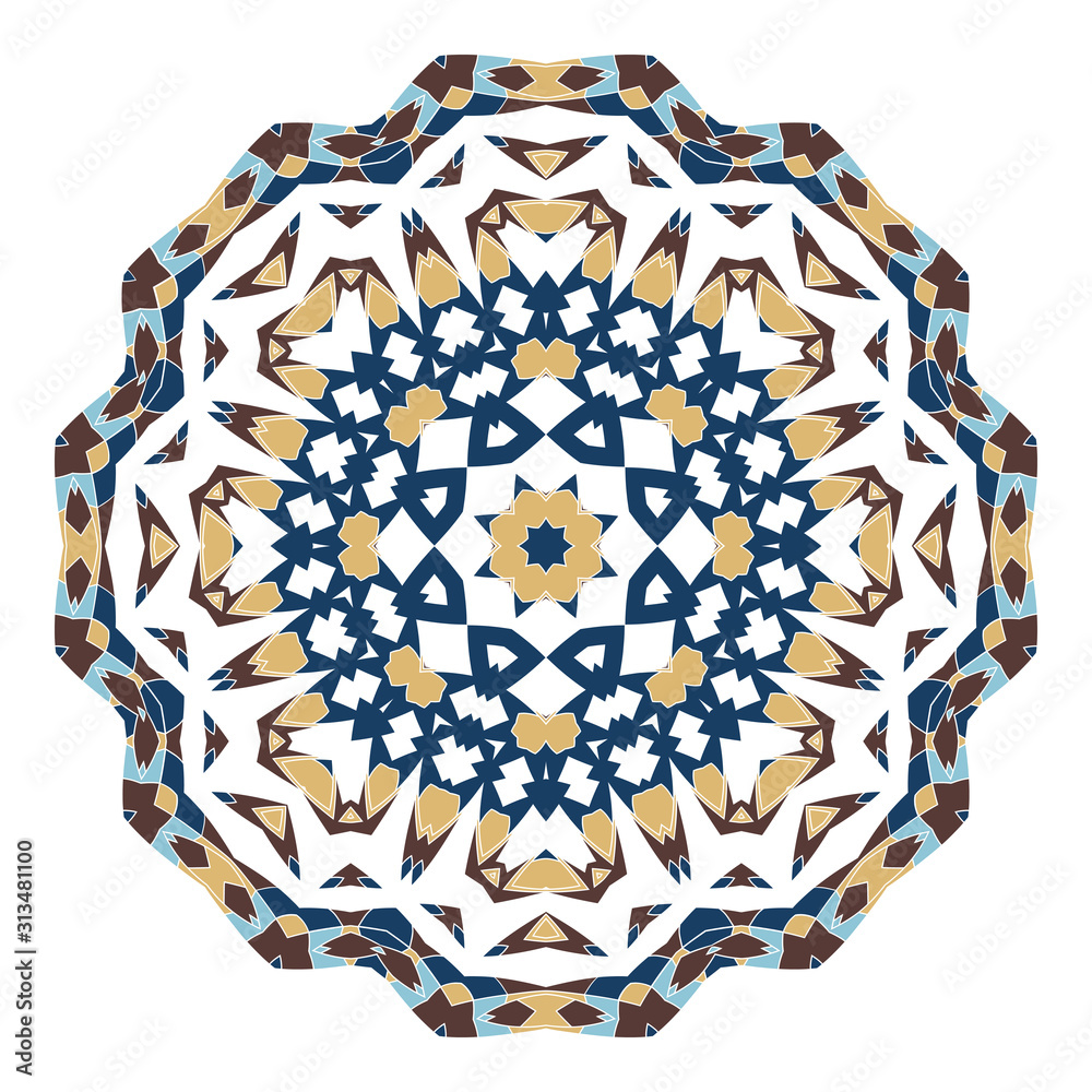 Mandala. Ethnicity round Greco Roman ornament. Ethnic style. Elements ...