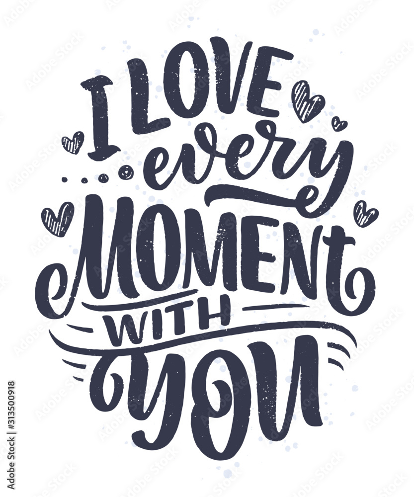 Card with slogan about love in beautiful style. Vector abstract ...