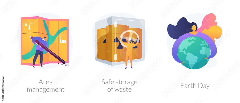 Planet ecology defence ways, environment pollution prevention, nature ...