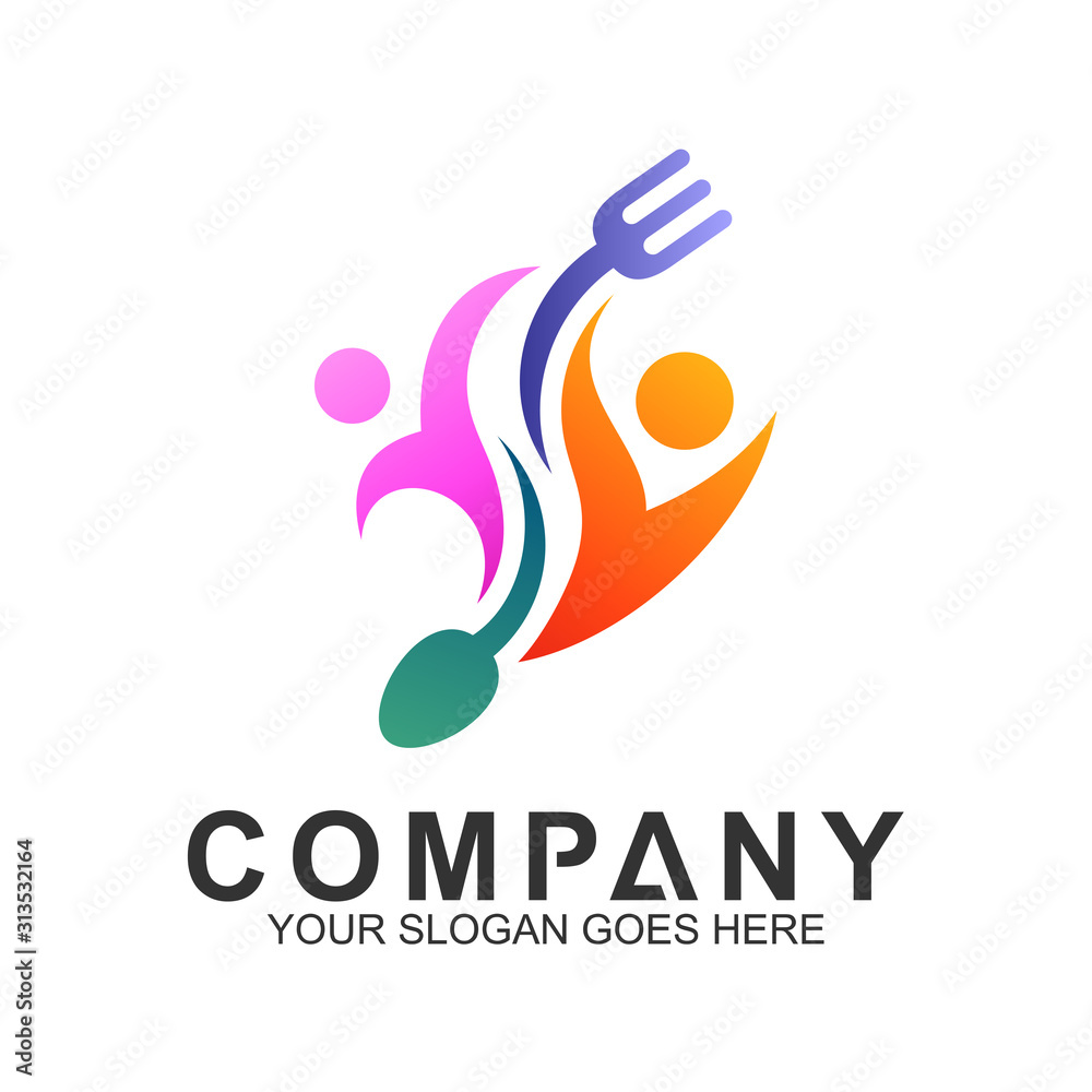 Healthy Family Food People With Spoon And Fork Logo Vector Stock Vector Adobe Stock healthy-family-food-people-with-spoon-and-fork-logo-vector-stock-vector-adobe-stock