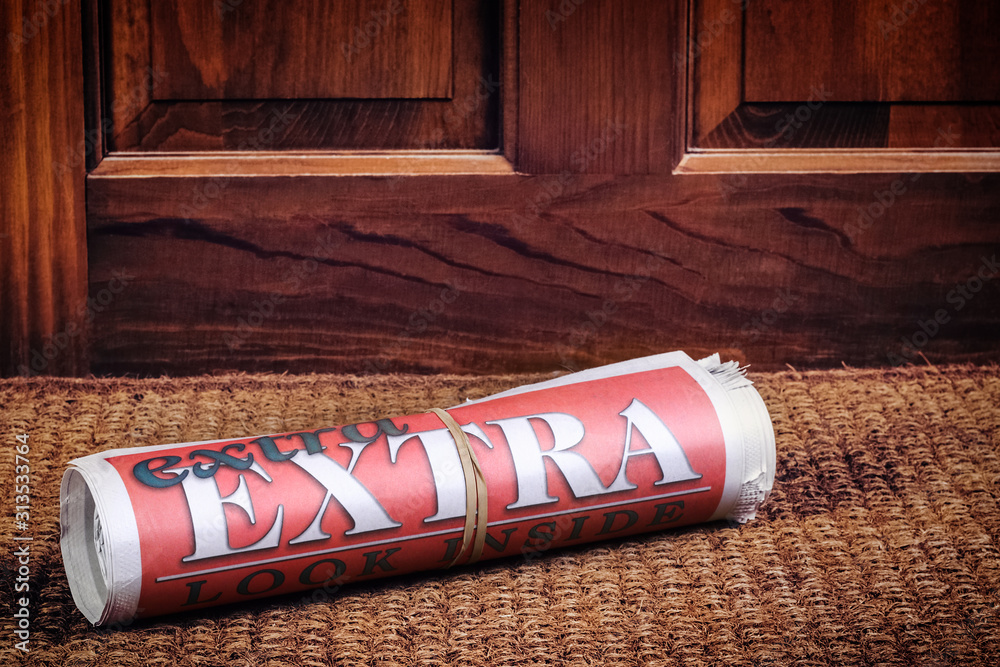 Newspaper Headline Extra Extra
