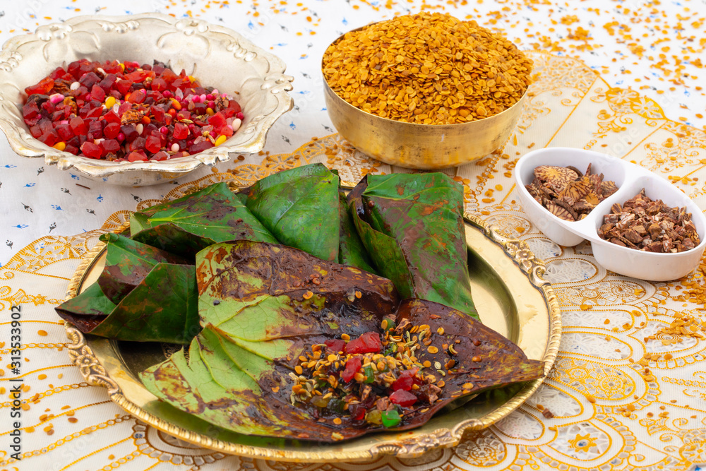 Indian Traditional Mouth Freshener Sweet Paan Also Known as Masala Paan ...
