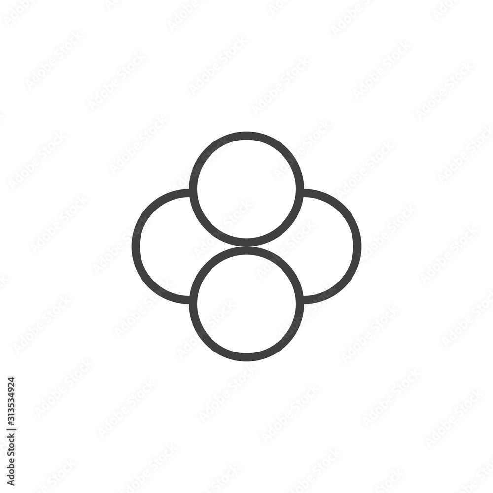 Tetraphosphorus molecular structure line icon. linear style sign for ...