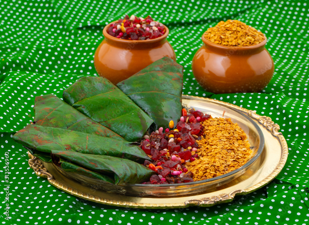 Indian Traditional Mouth Freshener Sweet Paan Also Known as Masala Paan, Meetha Paan, Plain Paan ...