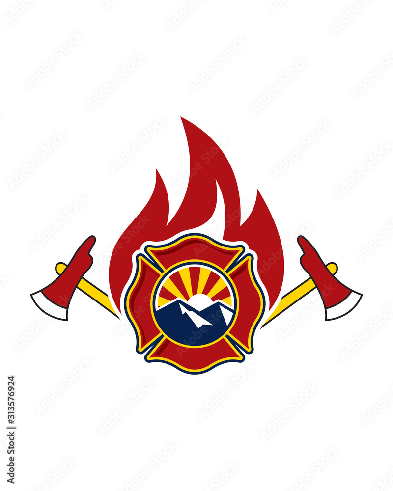Fire Rescue logo Stock Vector | Adobe Stock