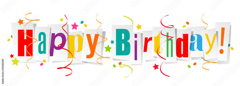 Happy birthday Stock Vector | Adobe Stock