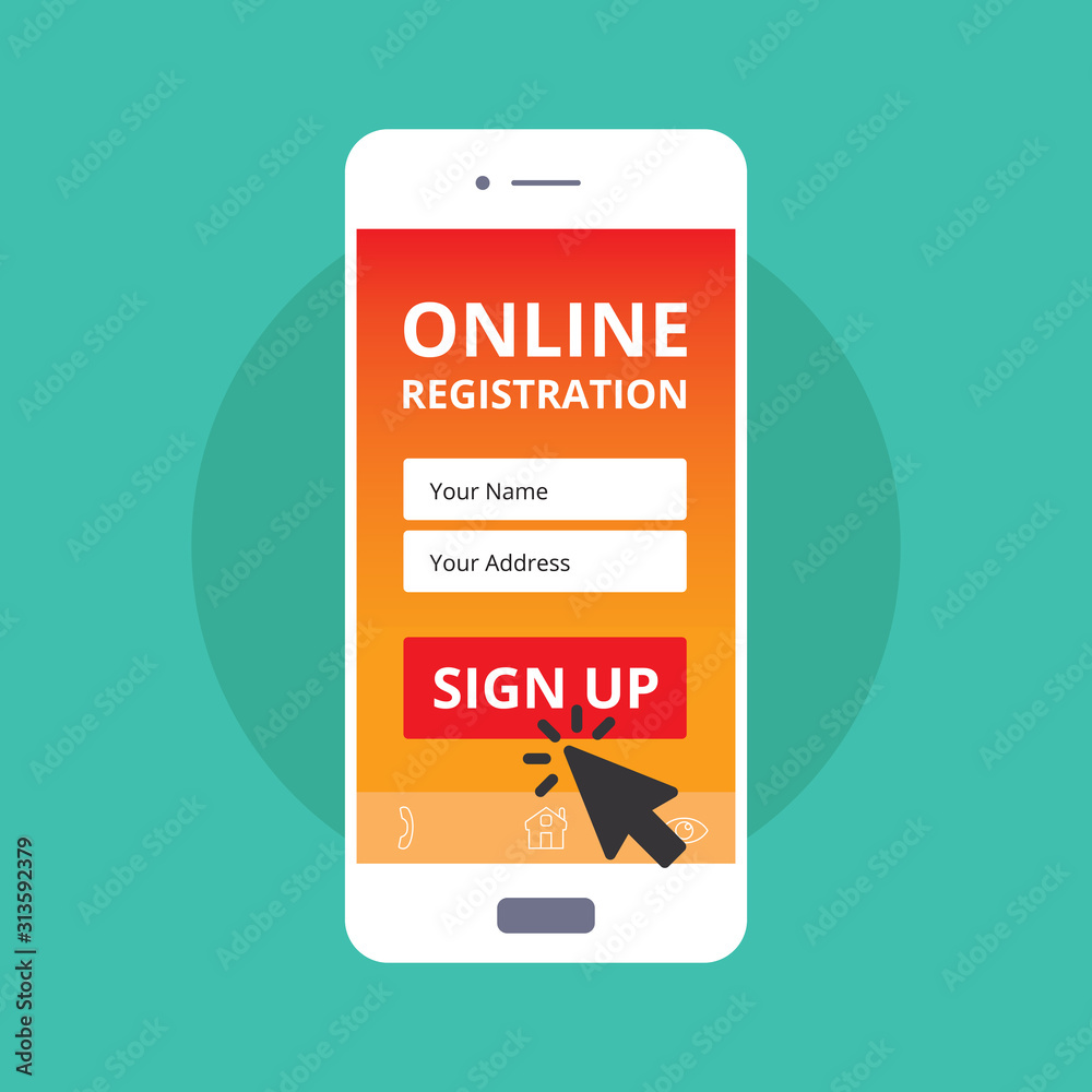 Online Registration Form Button
