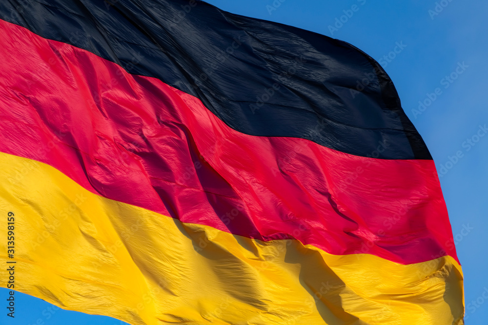 Deutschland deutsche Flagge Fahne Nation schwarz rot gold Farben ...