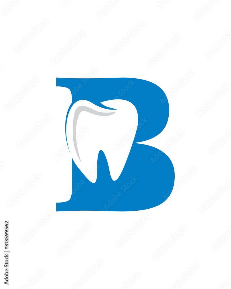B Dental Logo Stock Vector | Adobe Stock