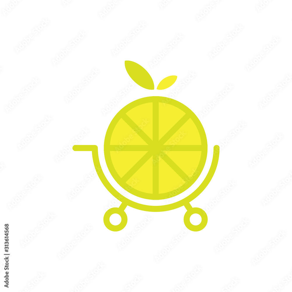 Orange Store logo design vector Stock Vector | Adobe Stock