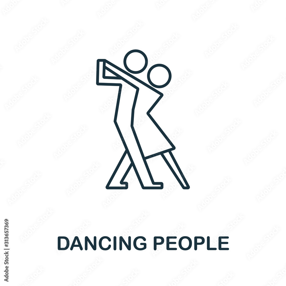 Dancing People icon from party collection. Simple line element Dancing ...