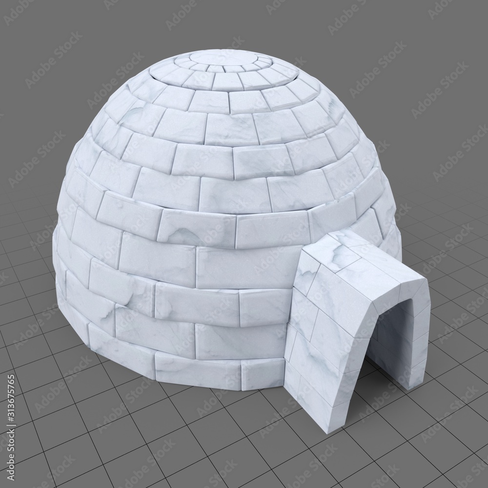Igloo Stock 3D asset | Adobe Stock