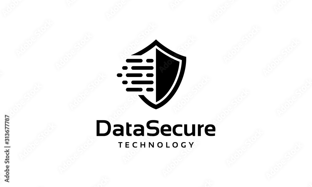 data secure technology logo design concept Stock Vector | Adobe Stock