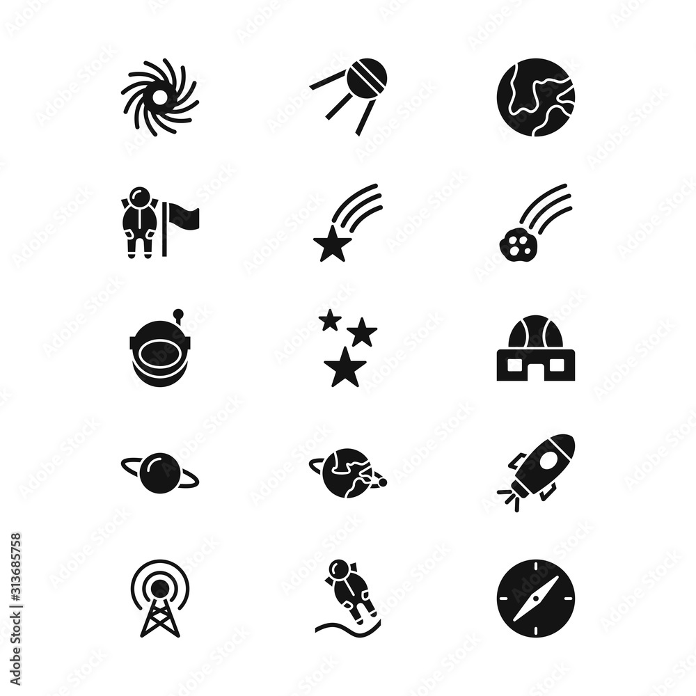 15 astronomy Icons For Personal And Commercial Use... Stock ...