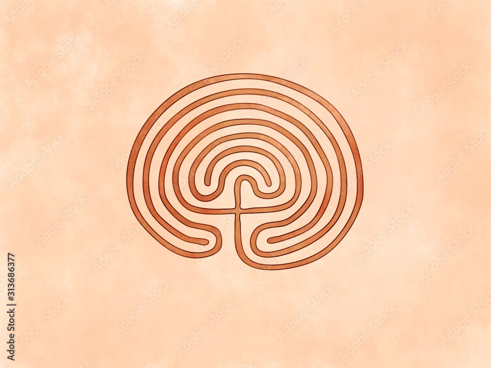 Cretan Minoan Labyrinth Built by Daedalus for King Minos at Knossos to ...