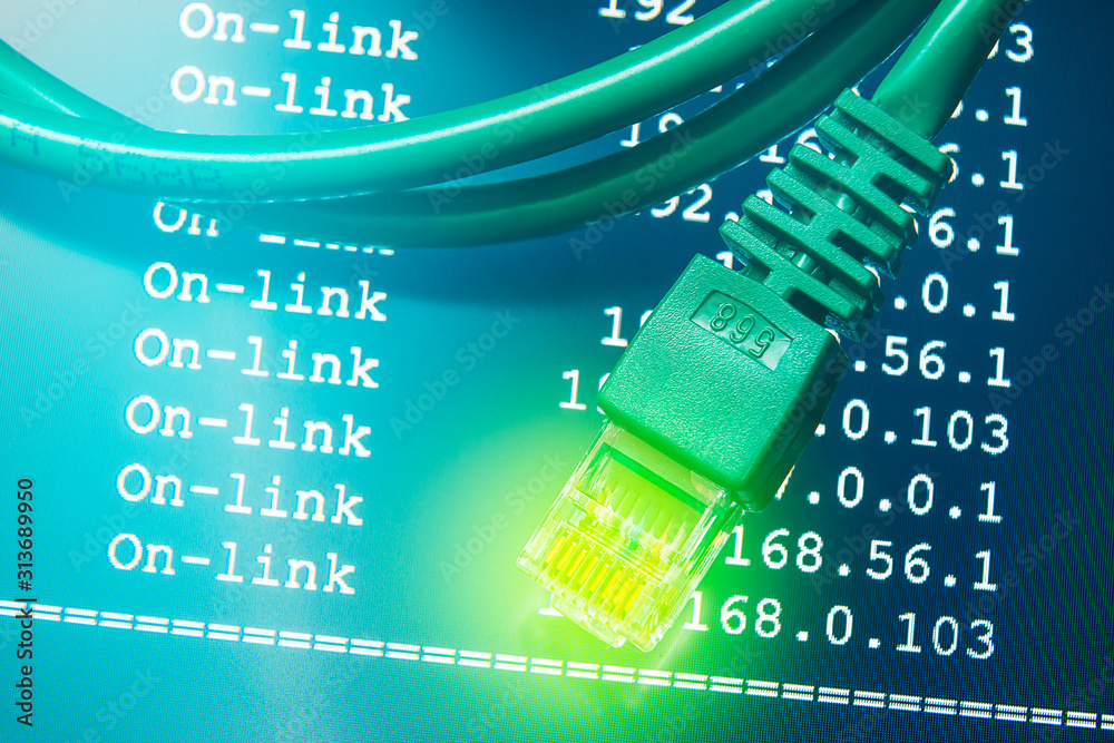 Internet connection with IP routing background Stock Photo | Adobe Stock