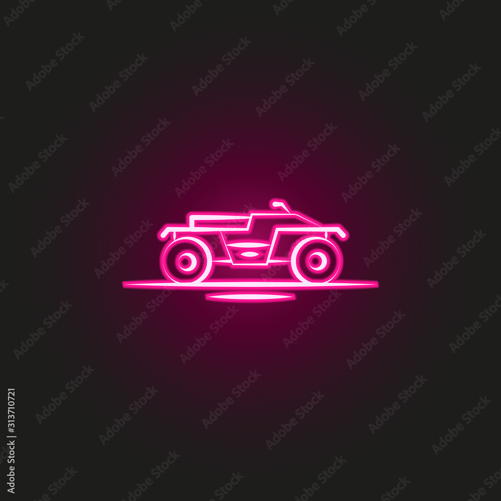 buggies desert car neon style icon. Simple thin line, outline vector of ...