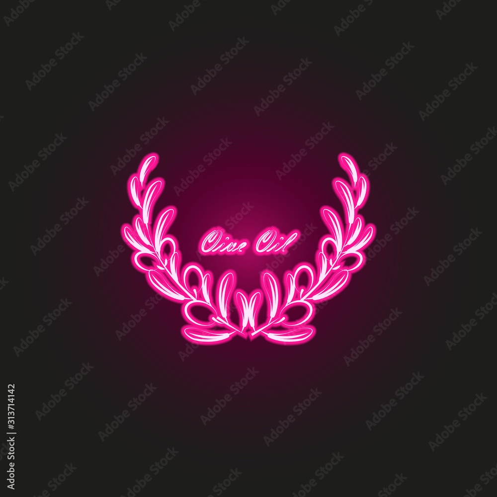 olive oil logo neon style icon. Simple thin line, outline vector of ...