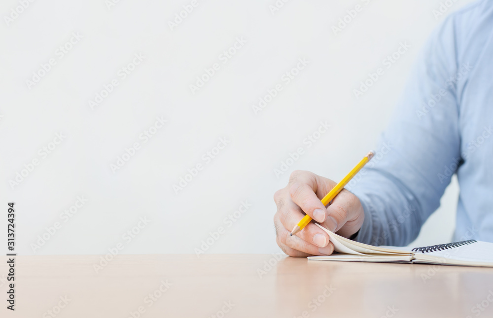 high school,university student study.hands holding pencil writing paper ...