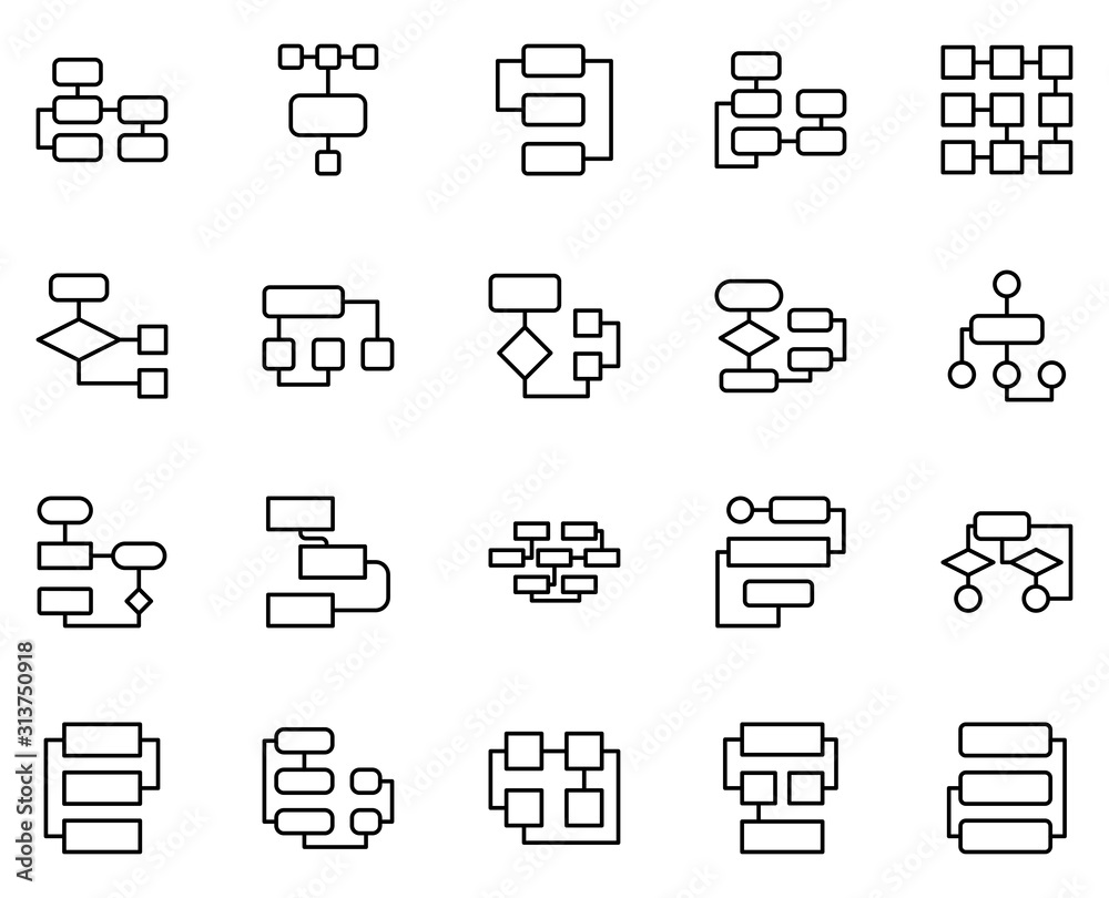 Algorithm line icon Stock Vector | Adobe Stock