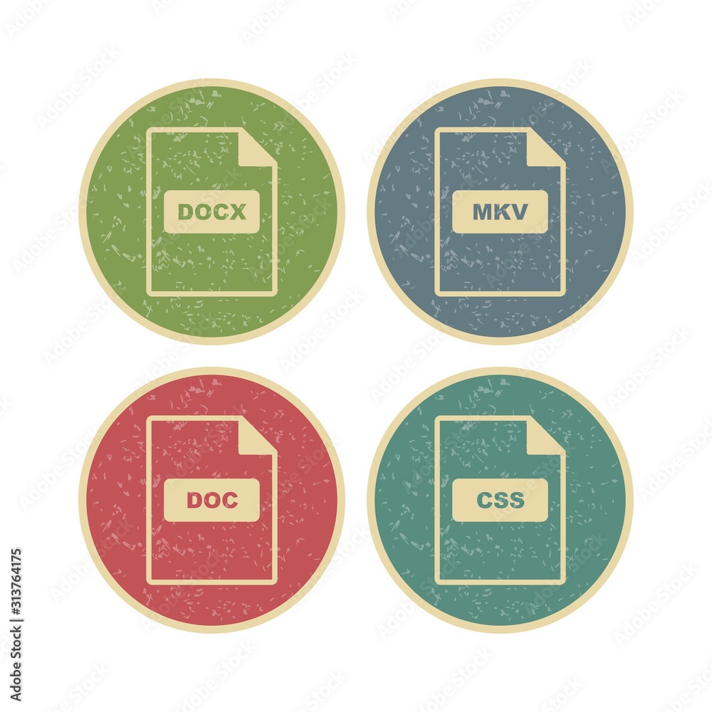 4 file formats Icons For Personal And Commercial Use... Stock ...