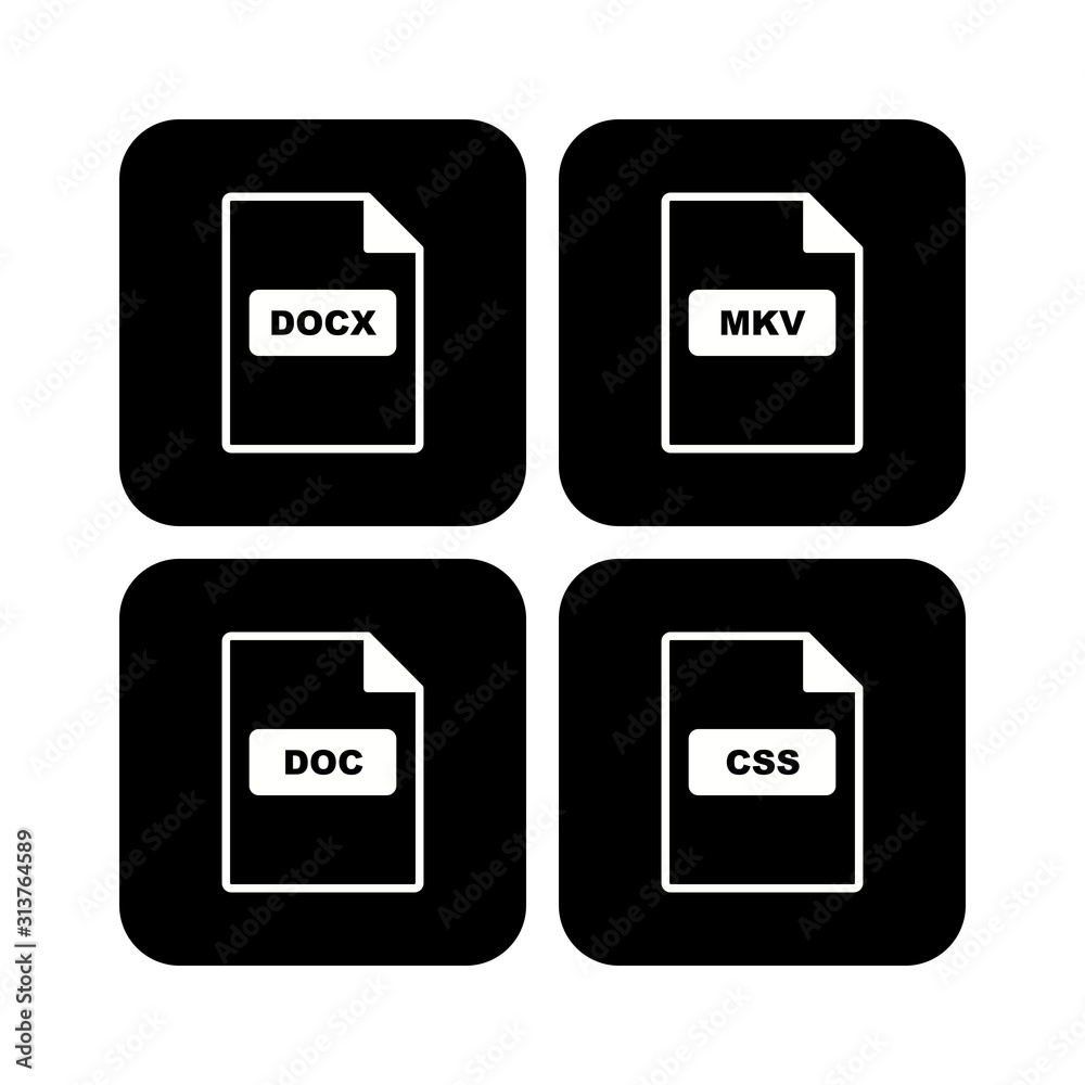 4 Icon Set Of file formats For Personal And Commercial Use... Stock ...
