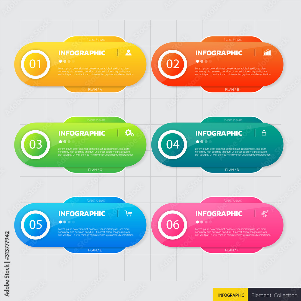 Colorful Infographics design template, can be used for workflow layout ...