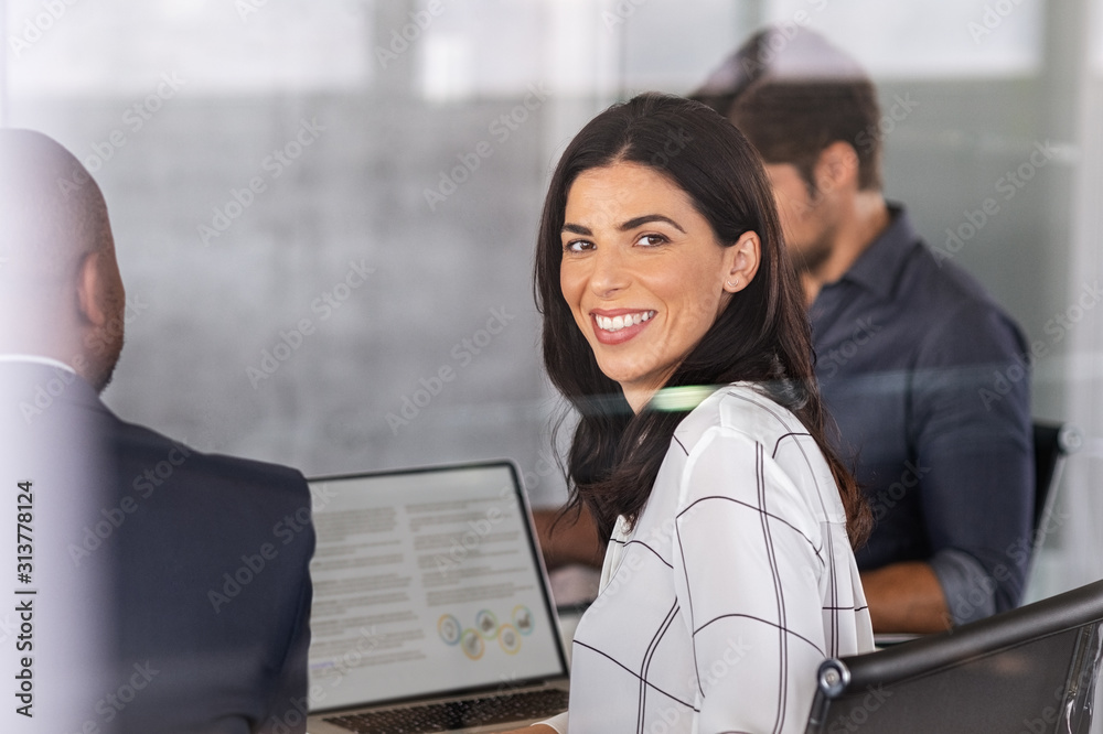 Business woman in board room Stock Photo | Adobe Stock