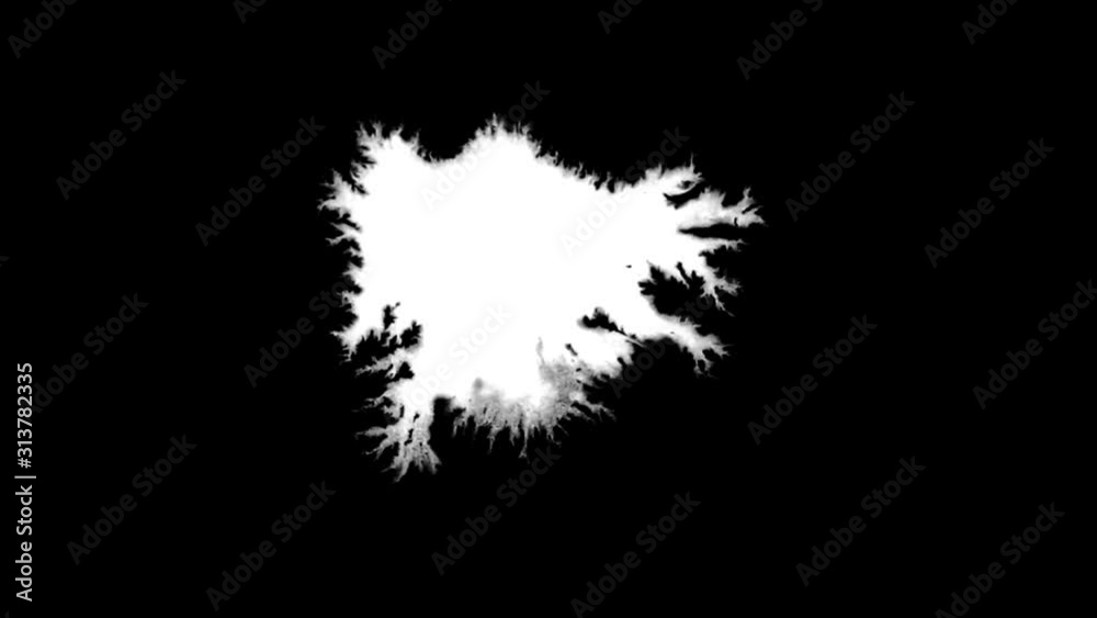 Ink Runs, Blots, 4K footage. Ink in water, Beautiful black watercolor ...