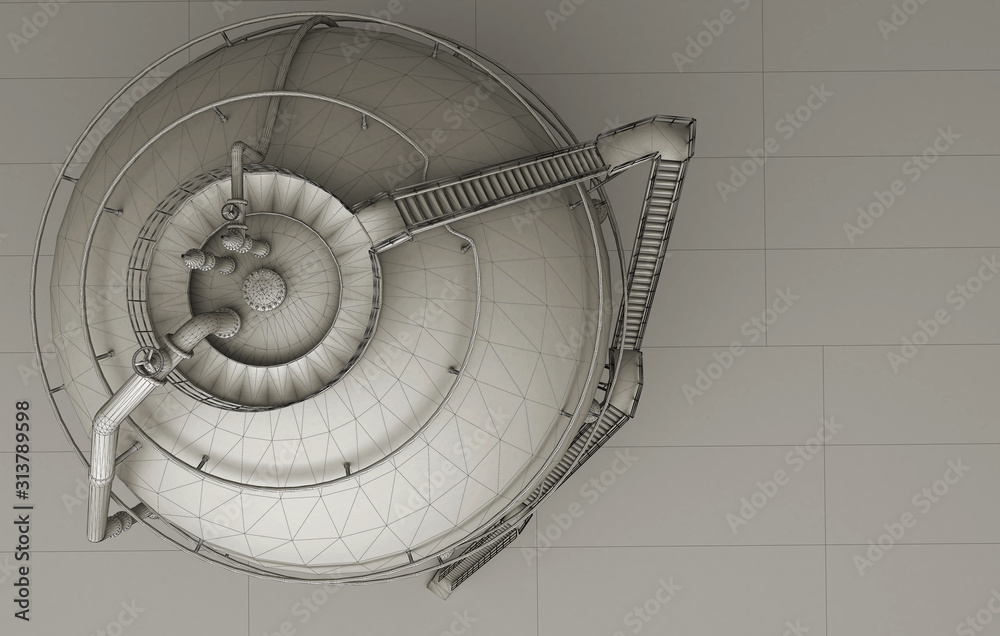 Spherical tank, Horton sphere , spherical pressure vessel, for storage ...