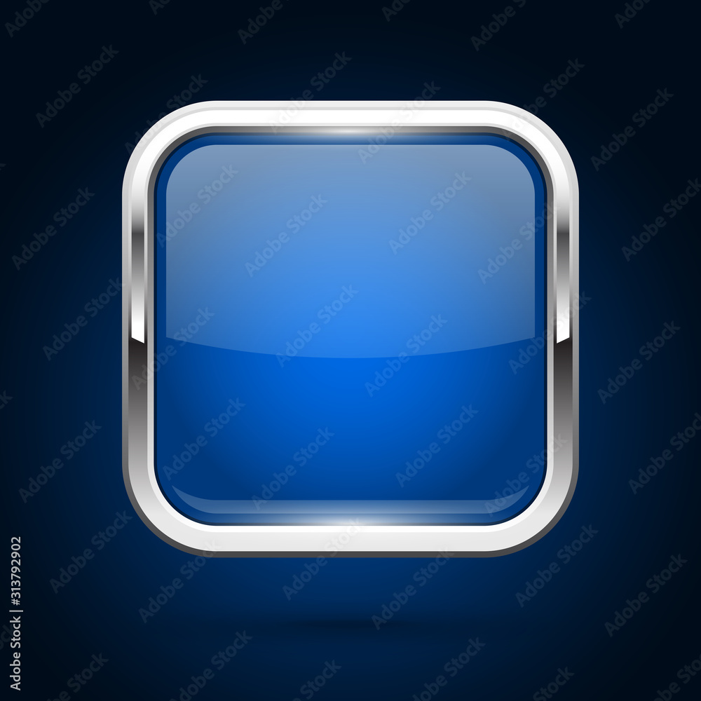 Dark Blue Rectangle Button