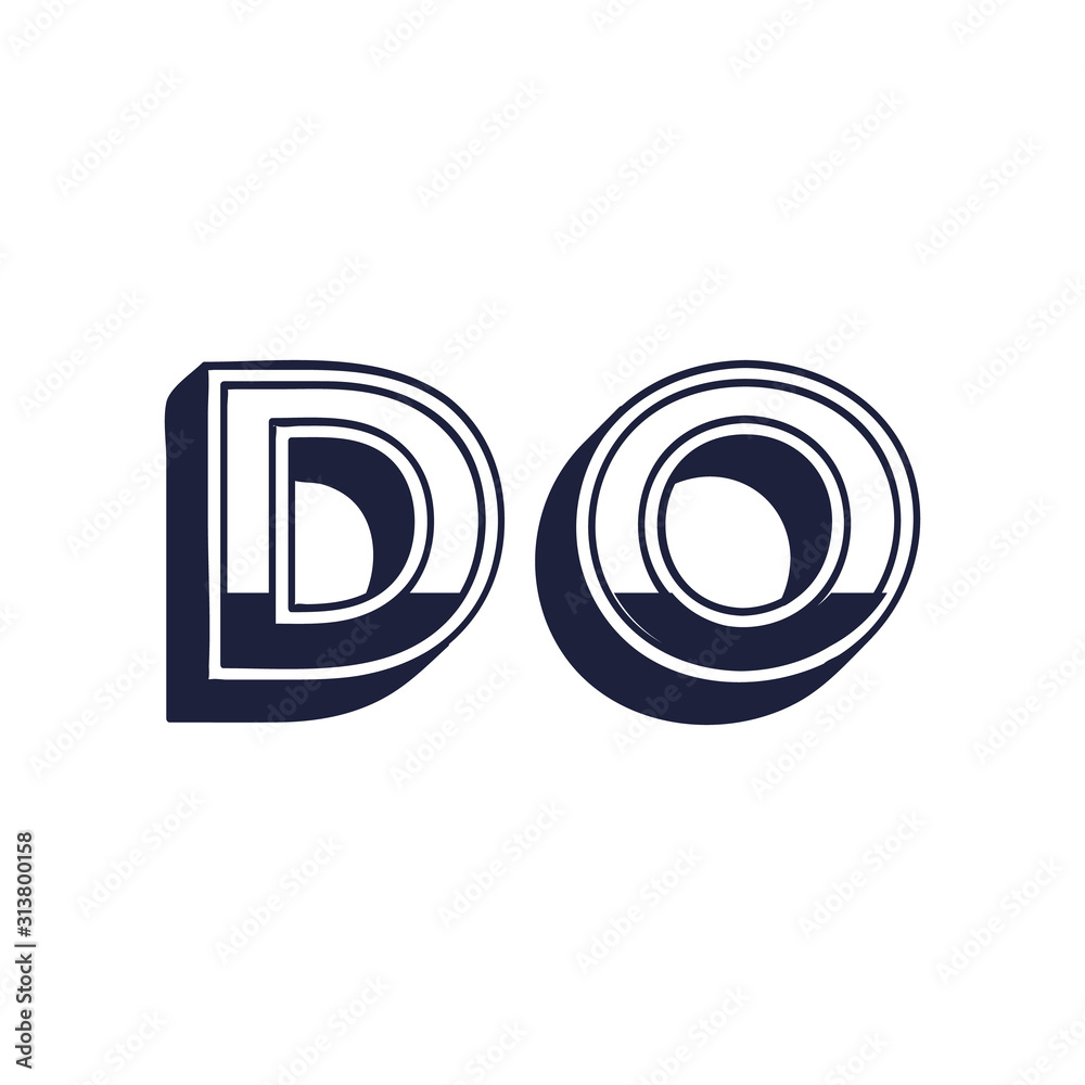 The word Do in big letters. phrase do line drawing letters. Stock ...