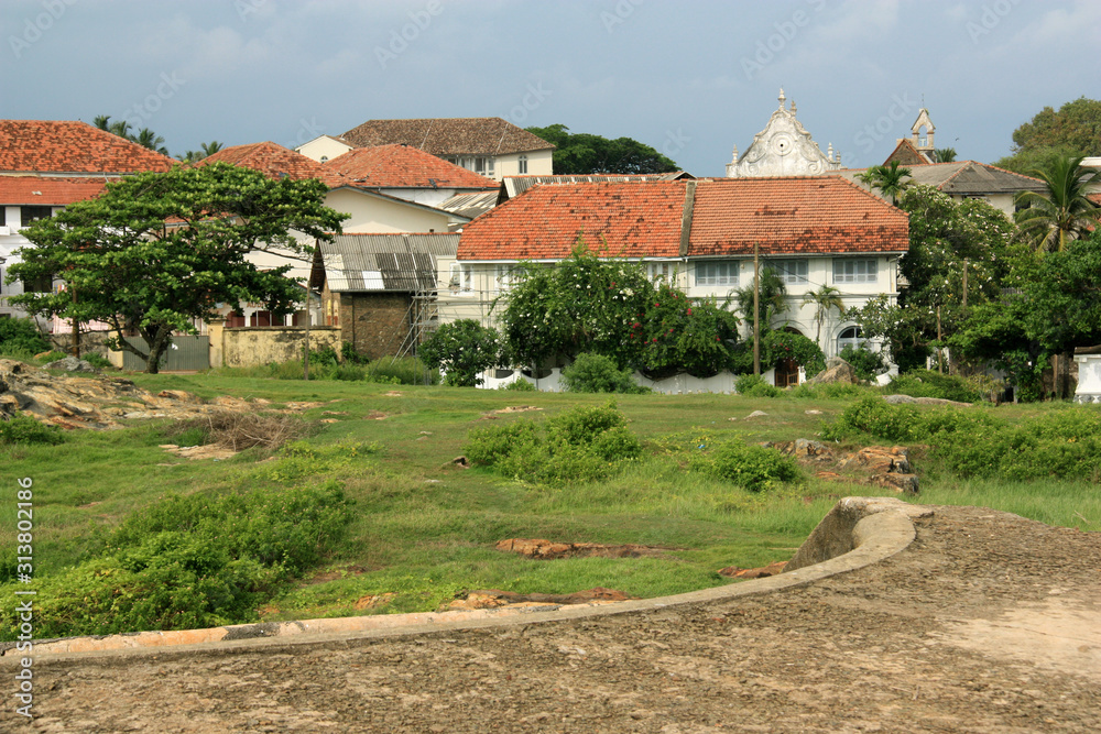 The Galle Fort, an old colonial fortified bastion in Galle, Sri Lanka ...