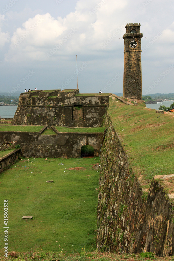 The Galle Fort, an old colonial fortified bastion in Galle, Sri Lanka ...