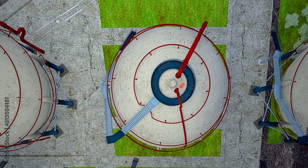 Spherical tank, Horton sphere , spherical pressure vessel, for storage ...