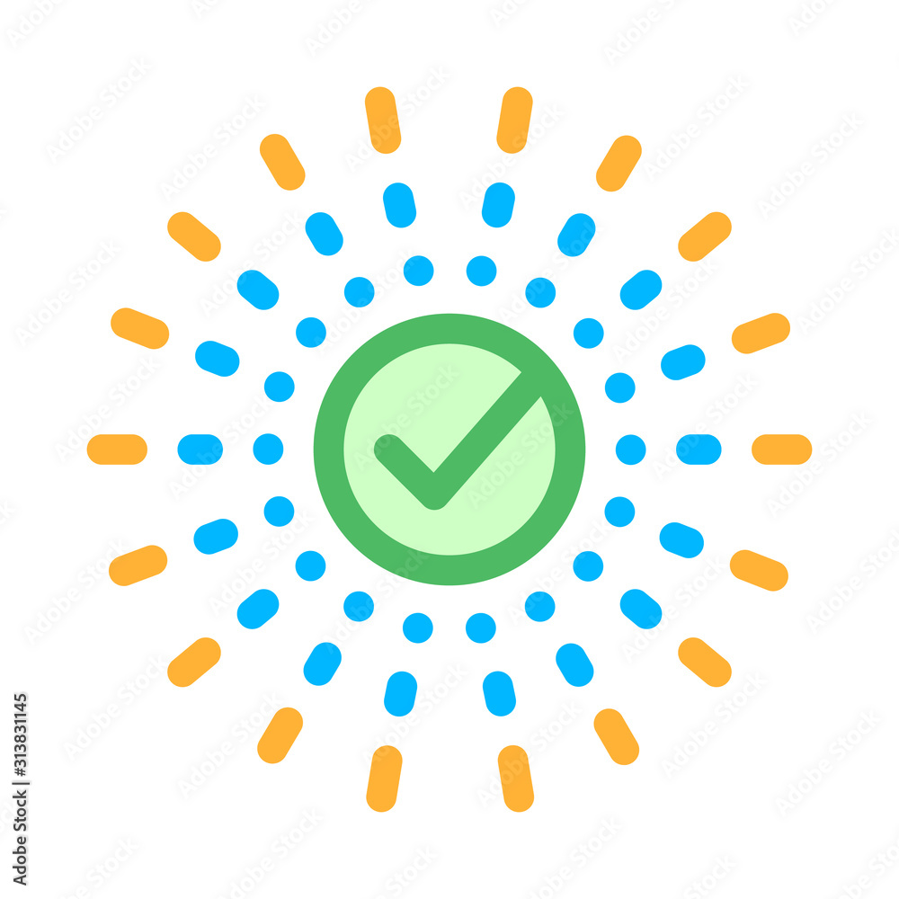Approved Mark In Center Of Rays Element Vector Icon Thin Line. Approved ... Approved Mark In Center Of Rays Element Vector Icon Thin Line. Approved ...