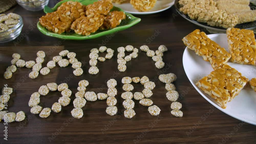 Vídeo do Stock: Pan shot of 'Happy Lohri' text written with rewri on ...