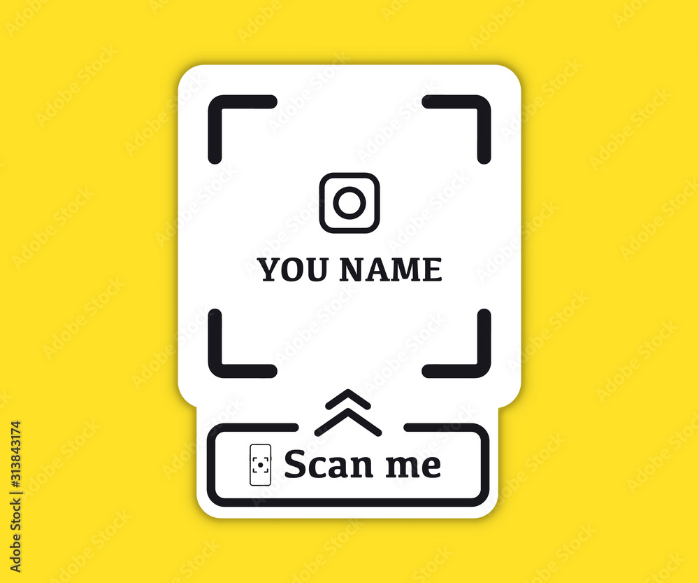 Scanning Identification System. Scan Me. Name scan. Vector illustration ...