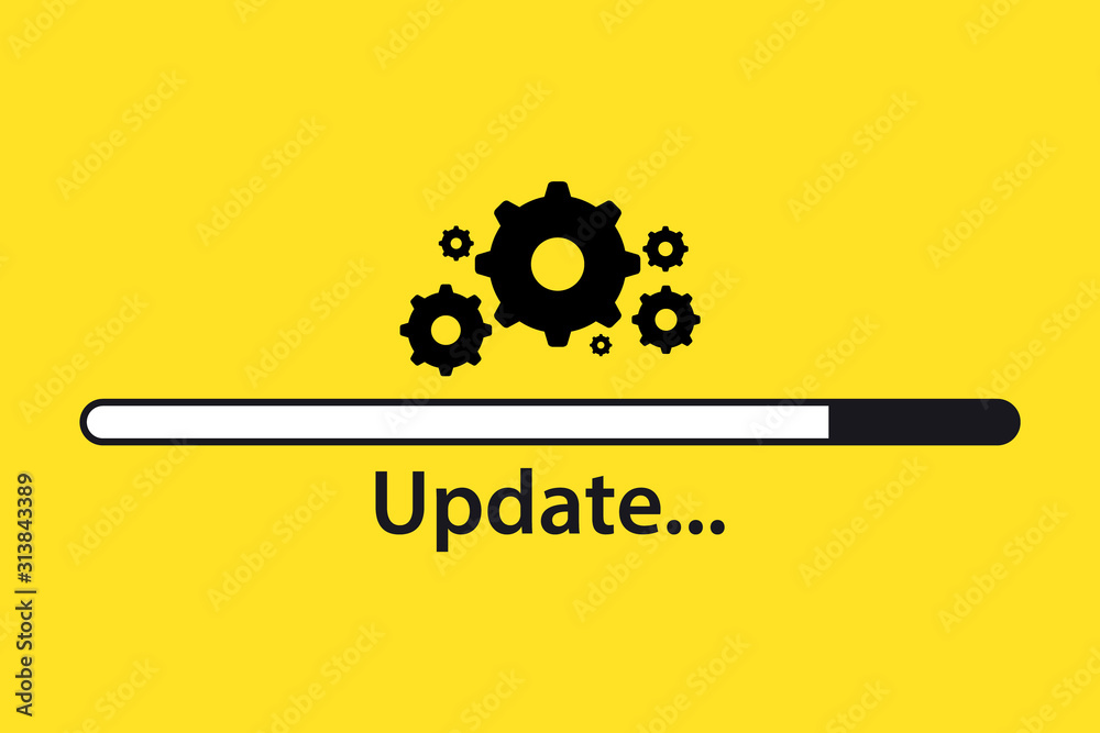 Software update. Loading process. Upgrade concept. Vector illustration ...