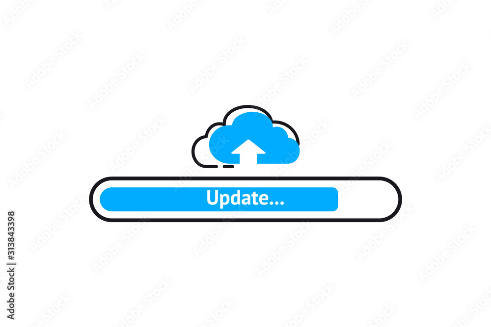 Stockvector Software update. Loading process. Upgrade concept. Vector ...