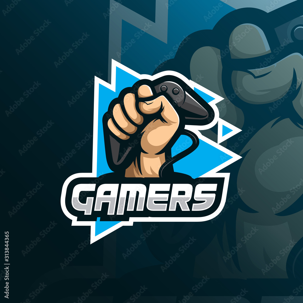 gamer mascot logo design vector with modern illustration concept style ...