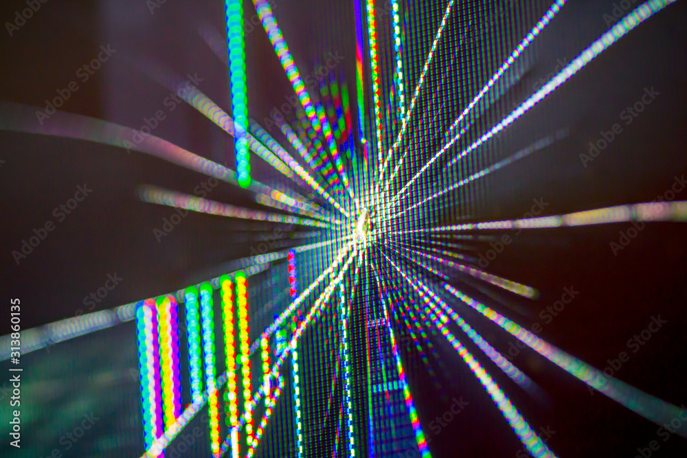 Colorful abstract of a cracked LCD monitor Stock Photo | Adobe Stock