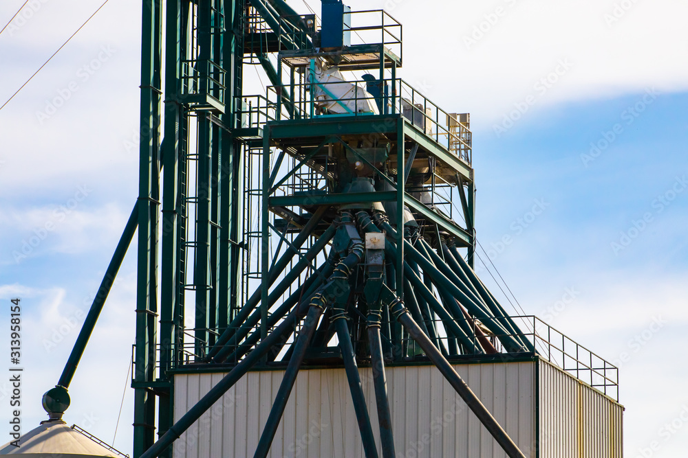 A closeup view of the complex architectural elements of a food grains ...