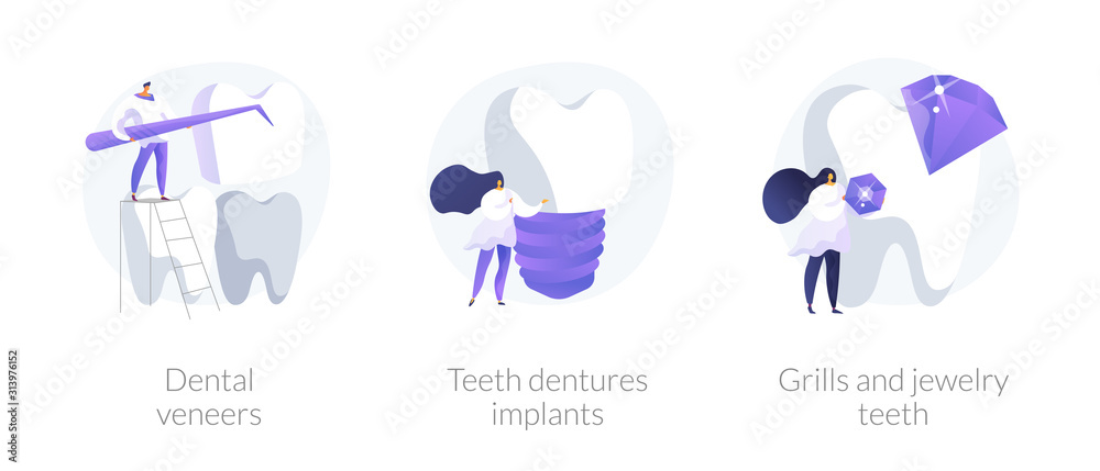 Aesthetic stomatology. Dental prosthetics, teeth restoration. Dental ...