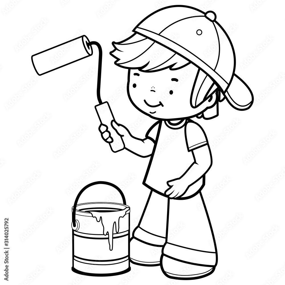 Paint Bucket Coloring Pages