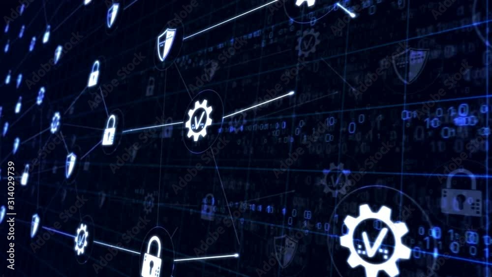 Modern concept of cyber security, digital protection and computer ...