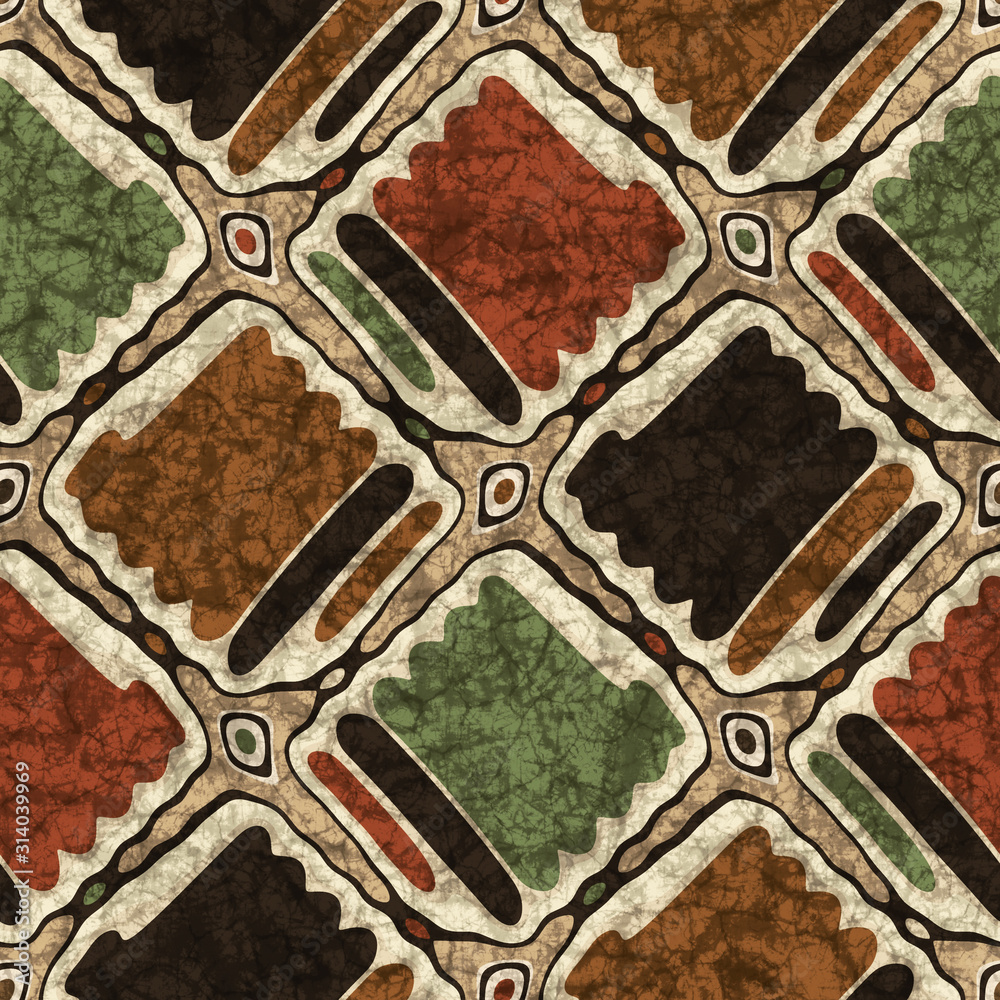 Batik seamless texture with ethnic pattern, fabric texture, 3d ...