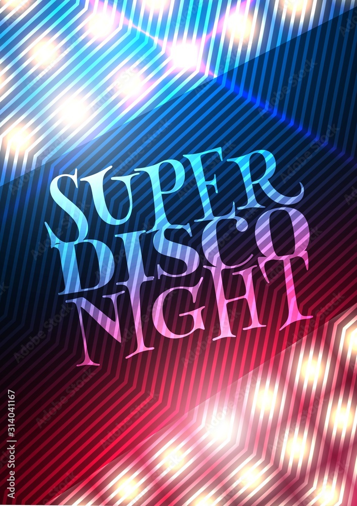 Flyer template with spotlight effect.Night club event promotion.Poster ...